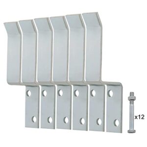 home master hardware heavy duty door stops for sliding doors, securing garage doors and sheds, door stoppers with screws, zinc plated solid doorstep 6 pack