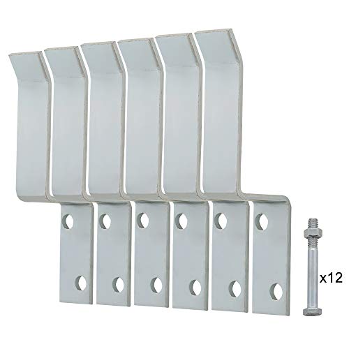 HOME MASTER HARDWARE Heavy Duty Door Stops for Sliding Doors, Securing Garage Doors and Sheds, Door Stoppers with Screws, Zinc Plated Solid Doorstep 6 Pack