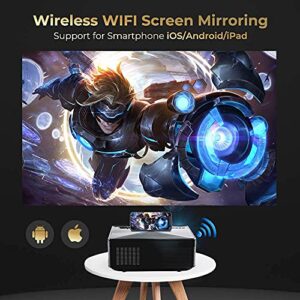 ONE·Mix，WiFi Bluetooth Projector, HD Native 1080P Projector ，Video Outdoor Movie Projector, Support 4K &300＂Screen Compatible with Smartphone (Wirelessly)/PC/Bluetooth Speakers/TV Stick/PS4/PS5/PPT