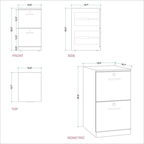 BOWERY HILL 2 Drawer Transitional File Cabinet in Classic Cherry