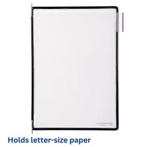 Tarifold Desktop Reference and Display System - 20 Double-Sided Display Pockets - 40 Sheet Capacity - Letter-Size Black Pockets (D272)