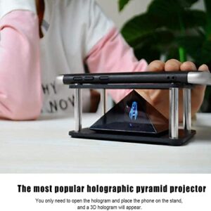 YBaoTuu Hologram 3D Projector Child, Hologram Projector, 3D Hologram Display Clear Picture Quality for Office, Mobile Phone, Product Display, Animated Characters, 22.5x19x9.5cm, Black