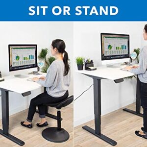 Mount-It! Dual Motor Electric Standing Desk Frame [Heavy Duty 275 lbs Capacity] Ergonomic, Adjustable Height, Sit Stand Base with Programmable Control Panel, Collision Sensor (Black)