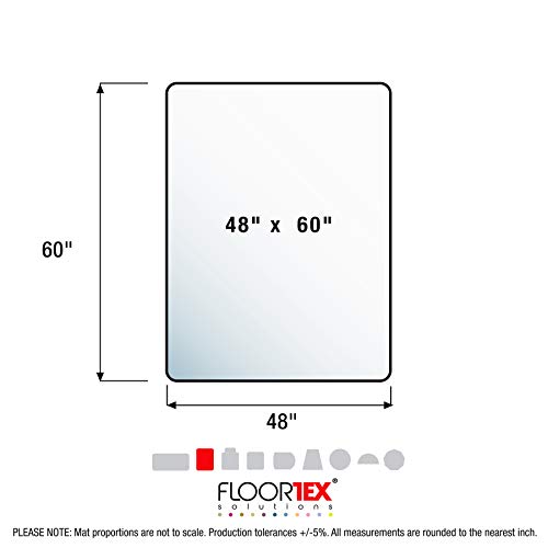 Advantagemat Vinyl Rectangular Chair Mat Carpets over 3/4" - 48" x 60"