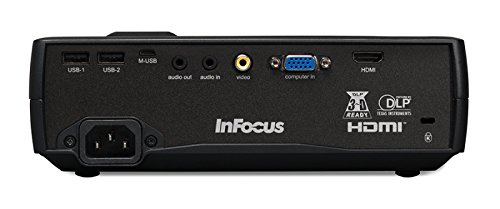 InFocus IN1118HD 1080p DLP Portable Projector, HDMI, 3.5 lbs, 4GB Storage, 2400 Lumens