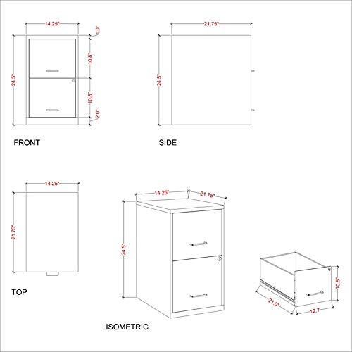 Scranton & Co 2 Drawer File Cabinet in Pink