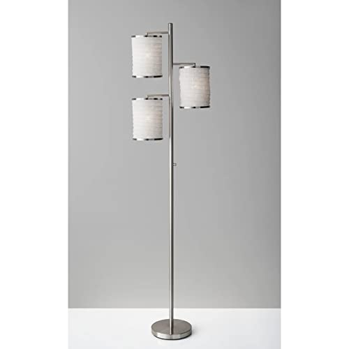 Adesso 4152-22 Bellows Tree Lamp, Steel, Modern Chic, 74 in