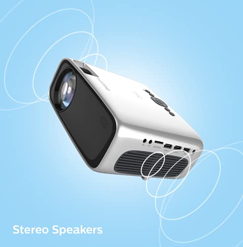 Philips NeoPix Prime One, True HD Projector with Wi-Fi Screen Mirroring, Multimedia Player, Bluetooth Speakers Connection, HDMI