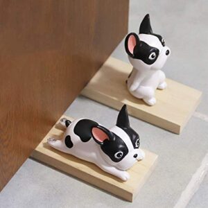 JHNIF Cute Dog Door Stopper Resin Bulldog Door Stop Door Wedge.