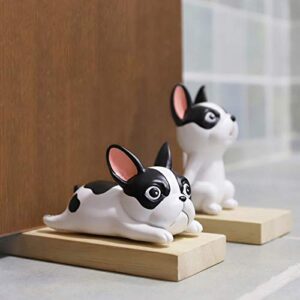 JHNIF Cute Dog Door Stopper Resin Bulldog Door Stop Door Wedge.