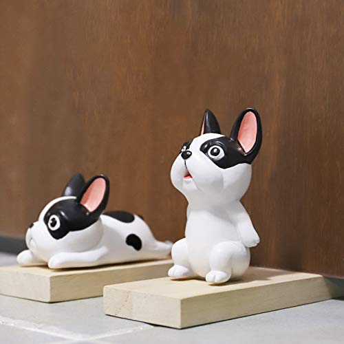 JHNIF Cute Dog Door Stopper Resin Bulldog Door Stop Door Wedge.