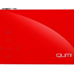 Vivitek Qumi Q5 500 Lumen WXGA HD 720p HDMI 3D-Ready Pocket DLP Projector with 4GB Memory (Red)