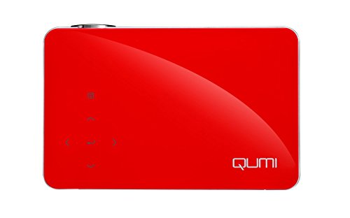 Vivitek Qumi Q5 500 Lumen WXGA HD 720p HDMI 3D-Ready Pocket DLP Projector with 4GB Memory (Red)