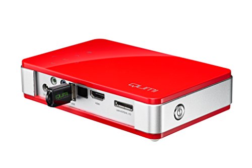 Vivitek Qumi Q5 500 Lumen WXGA HD 720p HDMI 3D-Ready Pocket DLP Projector with 4GB Memory (Red)