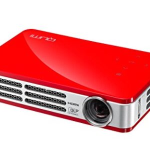 Vivitek Qumi Q5 500 Lumen WXGA HD 720p HDMI 3D-Ready Pocket DLP Projector with 4GB Memory (Red)