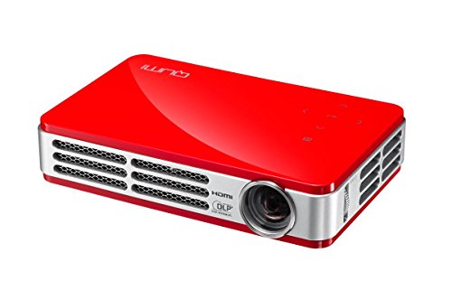 Vivitek Qumi Q5 500 Lumen WXGA HD 720p HDMI 3D-Ready Pocket DLP Projector with 4GB Memory (Red)