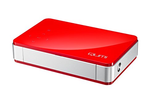 Vivitek Qumi Q5 500 Lumen WXGA HD 720p HDMI 3D-Ready Pocket DLP Projector with 4GB Memory (Red)