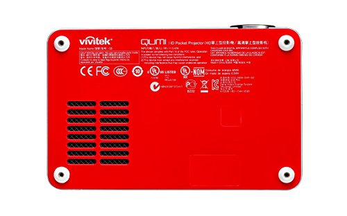 Vivitek Qumi Q5 500 Lumen WXGA HD 720p HDMI 3D-Ready Pocket DLP Projector with 4GB Memory (Red)