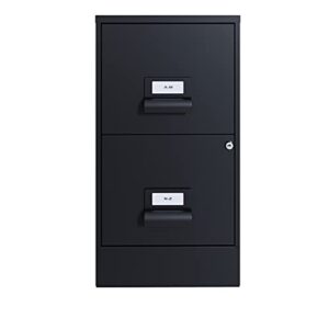 Space Solutions 18" 2 Drawer Manager's Metal Vertical File Cabinet Black