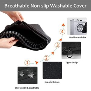 Gel Enhanced Seat Cushion for Long Sitting - Double Thick Honeycomb Breathable Design Egg Seat Cushion with Non-Slip Cover - Office Chair Car Cooling Seat Cushion - Computer Desk Pain Relief Pad