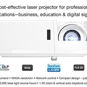 Optoma ZW370 WXGA Professional Laser Projector | Compact Design & Bright 3700 lumens | DuraCore Technology, Up to 30,000 Hours | Network Control | Quiet Operation | 10W Speaker Built in