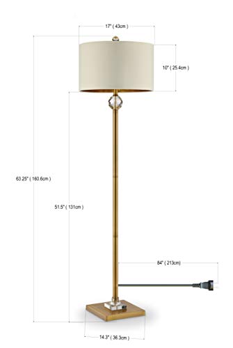 OK Lighting AZOK5161F 63.25" H Perspicio Floor Lamp, Brass