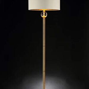 OK Lighting AZOK5161F 63.25" H Perspicio Floor Lamp, Brass