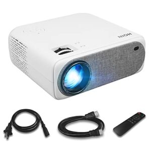 1080p projector full hd, wi-fi bluetooth projector ,8500 lumens movie projector, 4d keystone correction, 6000 hours of lamp life, 50 “- 200” screen display, suitable for a home theater