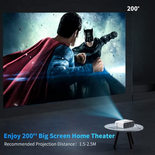 Toperson 5G WiFi Mini Home Video Projector, 1080P Support 7000LM 200'' Portable Movie Theater Projector for iPhone Android Smartphone, TV Stick, USB, HDMI, Xbox, PS4, Laptop, Tablet, PC