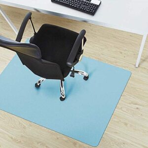 pvc non-slip computer chair mat，edging office chair mat for hardwood tile floor/rolling chair，protective carpet mat,anti-scratch floor mat home office desk pad,easy clean(23.6x39inch, light blue)