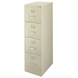 hirsh industries 22″ deep vertical file cabinet 4-drawer letter size putty, 17891