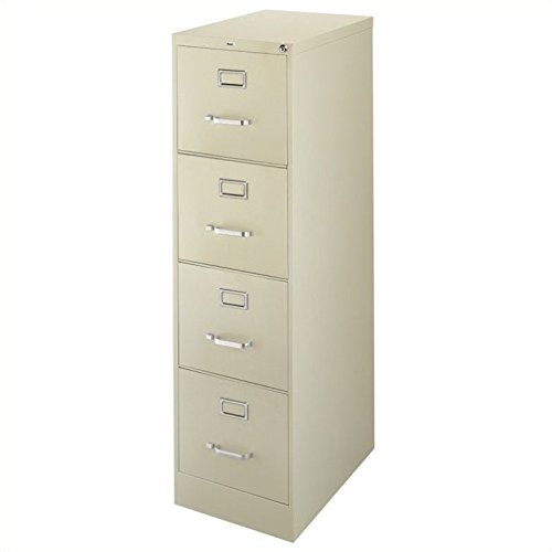 Hirsh Industries 22" Deep Vertical File Cabinet 4-Drawer Letter Size Putty, 17891