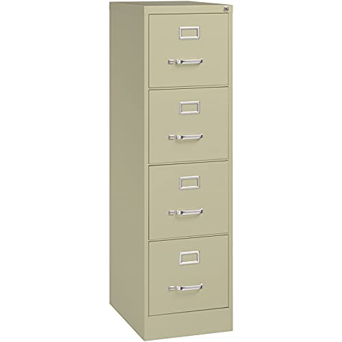 Hirsh Industries 22" Deep Vertical File Cabinet 4-Drawer Letter Size Putty, 17891