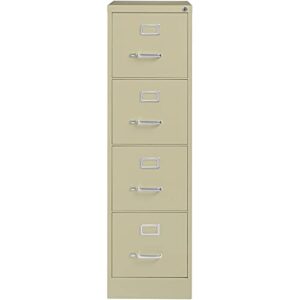 Hirsh Industries 22" Deep Vertical File Cabinet 4-Drawer Letter Size Putty, 17891