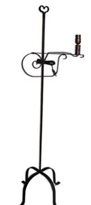 wrought iron floor lamp heart top – amish made