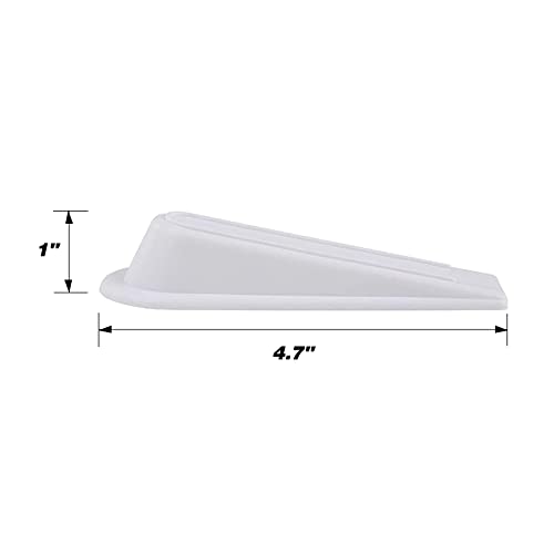 FASTENER TREE 3 Pack Non-Slip Rubber Door Wedge Stopper, Heavy Duty Door Stop 1" High White