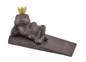 cast iron frog prince wedge doorstop