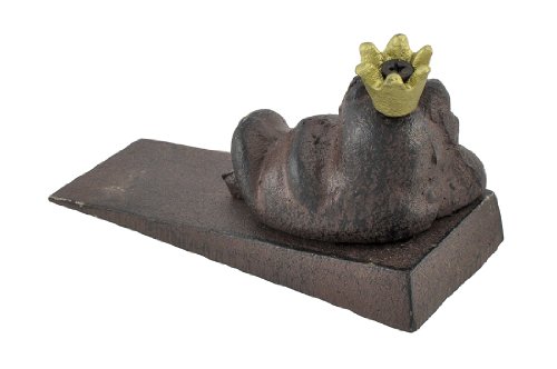 Cast Iron Frog Prince Wedge Doorstop