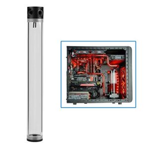 Yoidesu CPU Cooling Heat Exchanger Water Pump Tank 50mm Diameter Cylinder Water Cooling Tank G1/4 Thread Computer DIY Cylinder Water Tank for CPU Cooling Multiple Length(400mm)