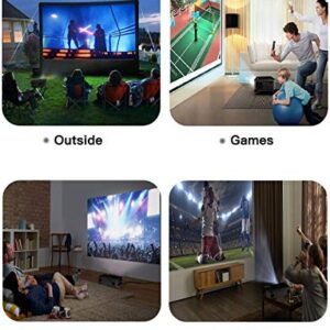 Luby Portable Movie Projector with Free Projector Screen Perfect for Fun Camping Neighborhood Gathering Backyard Movie