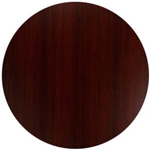 BizChair 36" Round Multi-Purpose Conference Table in Mahogany - Meeting Table for Office