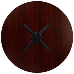 BizChair 36" Round Multi-Purpose Conference Table in Mahogany - Meeting Table for Office