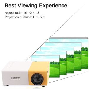 Mini Stylish Portable Home Theater, LED Projector with Native Resolution 320 x 240 Pixels HDMI VGA Multimedia Player Home Theater for Home Entertainment(59.99)