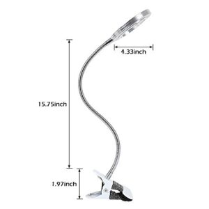 Sanmenxiadongjun LED Magnifying Lamp 8X Glass Metal Swing Arm Desk Lamp 360° Adjustable Gooseneck & USB Charge with Good Eye Protection for Reading Office Work Tattoo Nail Art