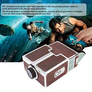 Mini DIY Mobile Phone Projector, Toy Portable Home Cinema Projector Support 8X Image Magnification for Children Boys Girls Gift