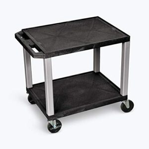 h wilson wt26e-n tuffy presentation cart, black and nickel