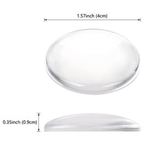 6 PCS Door Stopper Wall Protector Clear, Soft Rubber Door Knob Wall Shield, Reusable Door Handle Bumper Self Adhesive(Round)