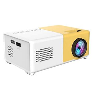 mini projector, portable mini video projector, 1080p hd led projector, 30,000hrs home theater movie projector,compatible with hdmi vga usb tv av smartphone laptop, remote control