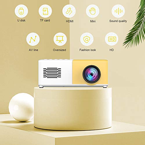 Mini Projector, Portable Mini Video Projector, 1080P HD LED Projector, 30,000HRS Home Theater Movie Projector,Compatible with HDMI VGA USB TV AV Smartphone Laptop, Remote Control