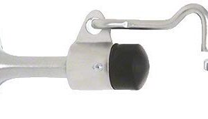 CRL Satin Chrome Finish Wall Mounted Heavy Duty Door Stop with Hook and Holder